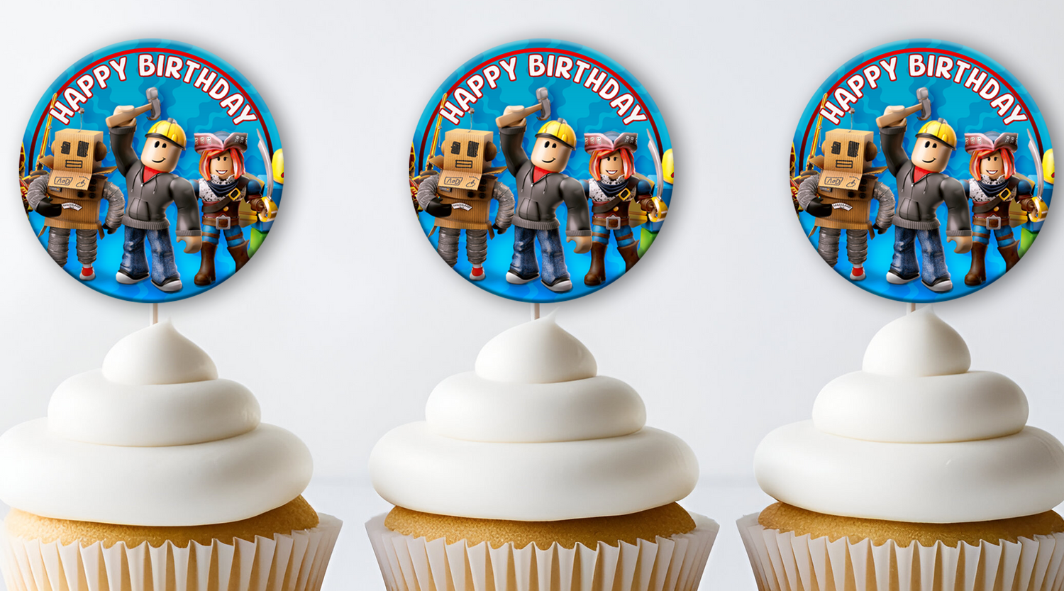 Free Roblox Cupcake Toppers - Add Fun to Your Party! – RoPrint Creations